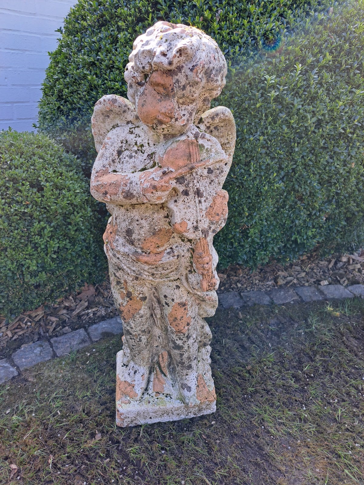 Ref. 27 – Antiek Terracotta tuinbeeld Engel – Anresto Decor